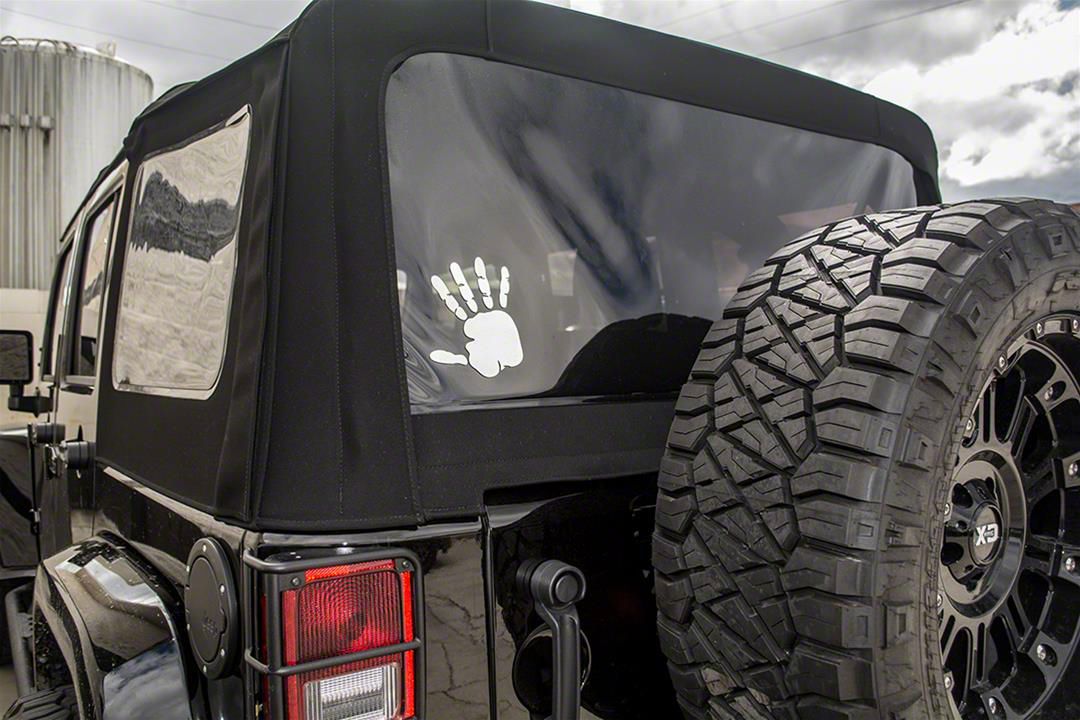 Jeep Wrangler Mirror Wave Hand Emblems; Polished (07-18 Jeep Wrangler ...