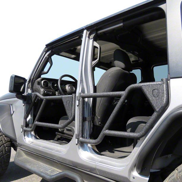 Jeep Gladiator Tubular Doors; Textured Black (20-23 Jeep Gladiator JT ...
