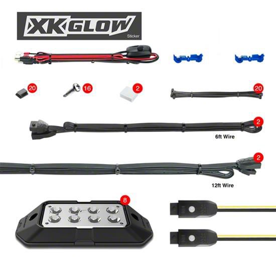 XK Glow Tundra Advanced Pure White Rock Light Kit XK-WROCK-ADV ...