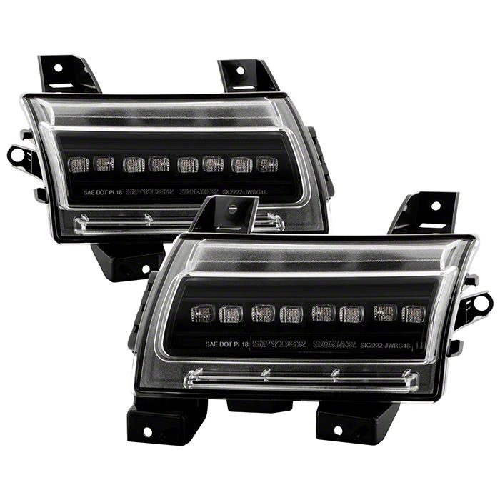 Jeep Wrangler Sequential LED Turn Signal Lights; Black (18-20 Jeep ...