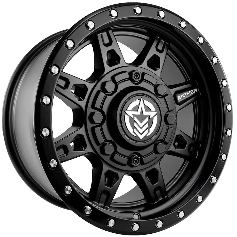 Anthem Off-Road Jeep Gladiator Rogue Satin Black Wheel; 17x9 ...