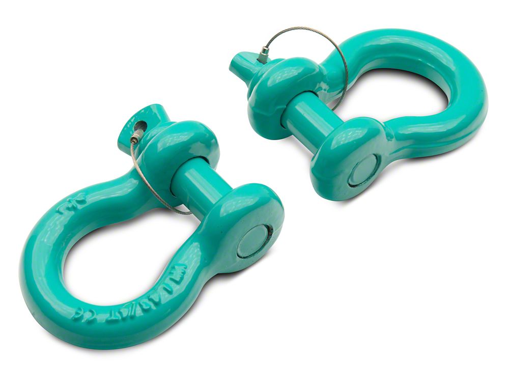 RedRock 3/4-Inch D-Ring Shackles; Tropical Breeze | RedRock