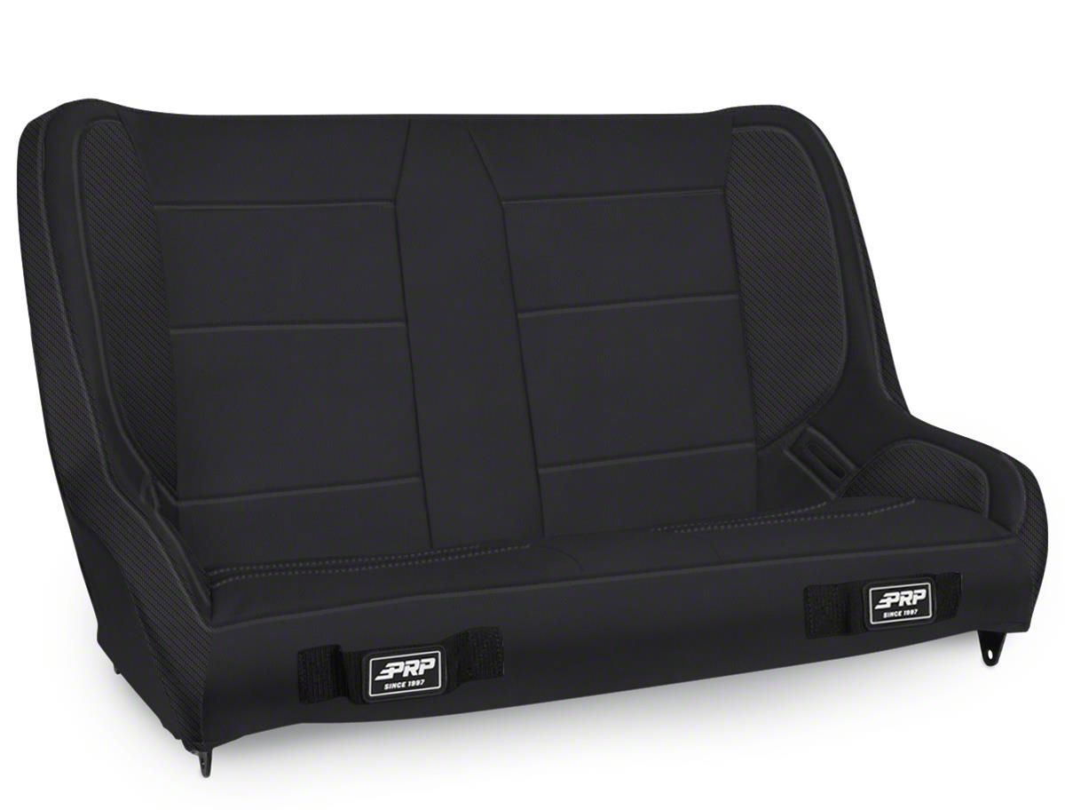 PRP Jeep Wrangler Elite Series Rear Bench Seat; Black Vinyl A9236-39 ...