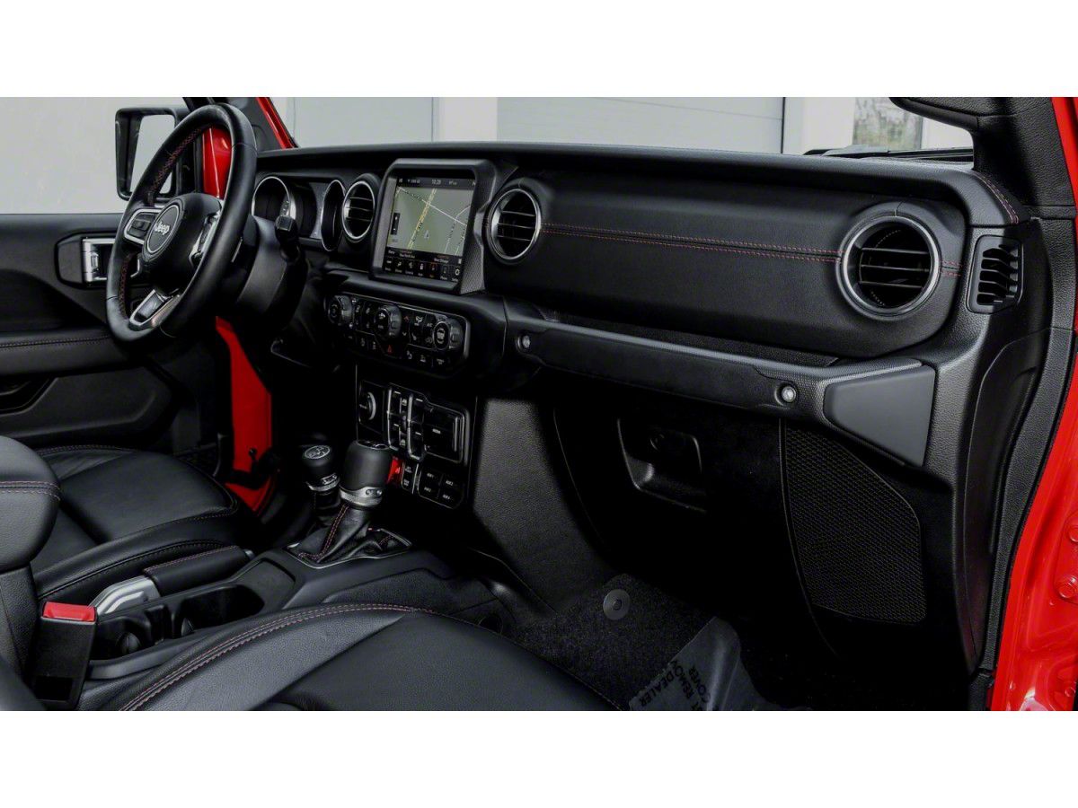 Mopar Jeep Wrangler Passenger Side Dashboard Panel Trim; Black Leather ...