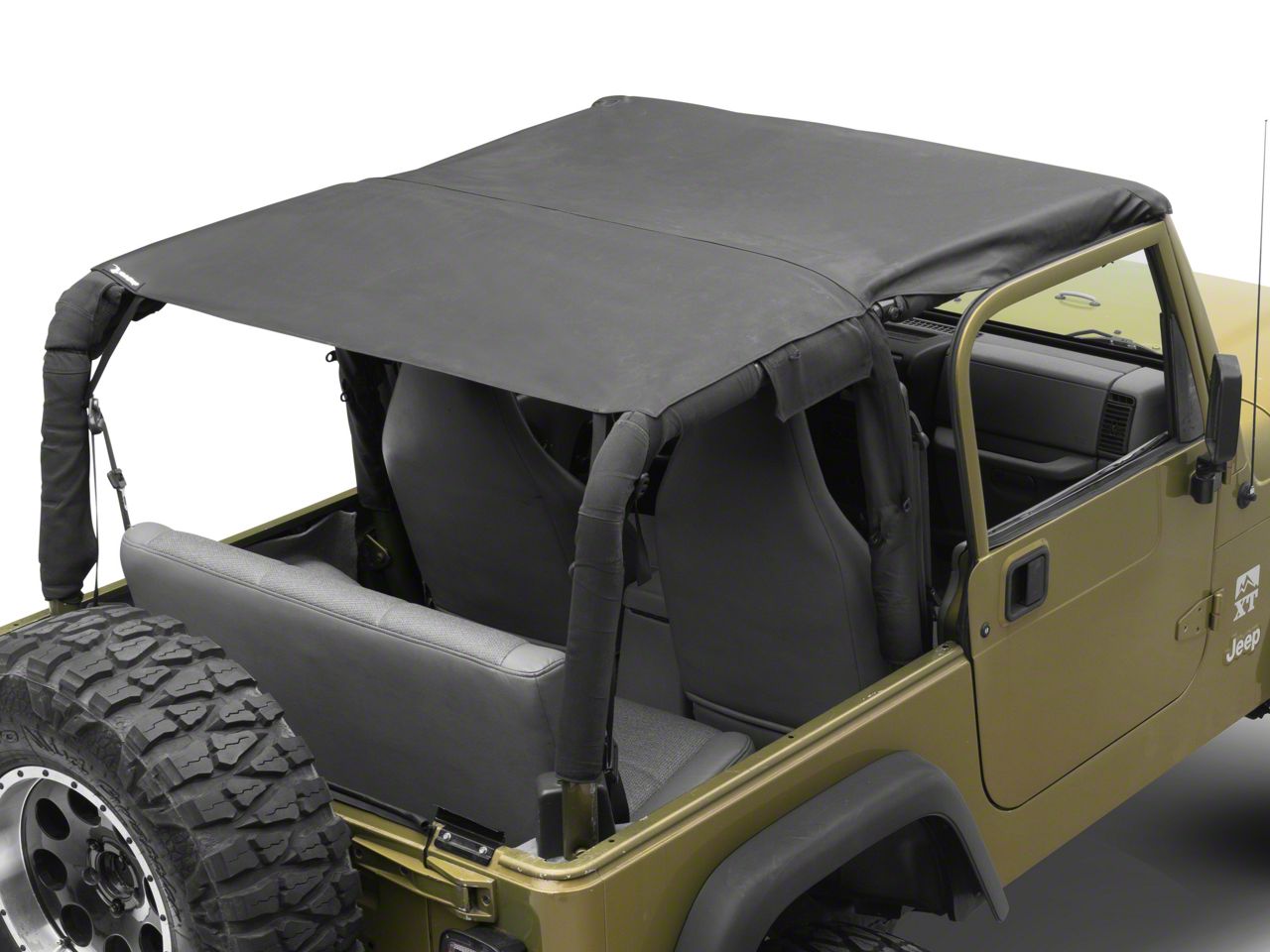 Steinjager Jeep Wrangler Bimini Top Plus; Black Diamond J0058122 (97-06 ...