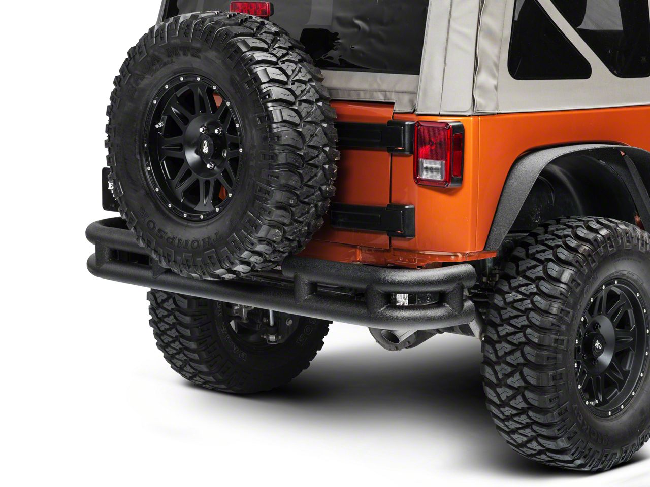 Smittybilt Jeep Wrangler Tubular Rear Bumper w/o Hitch - Textured Black ...