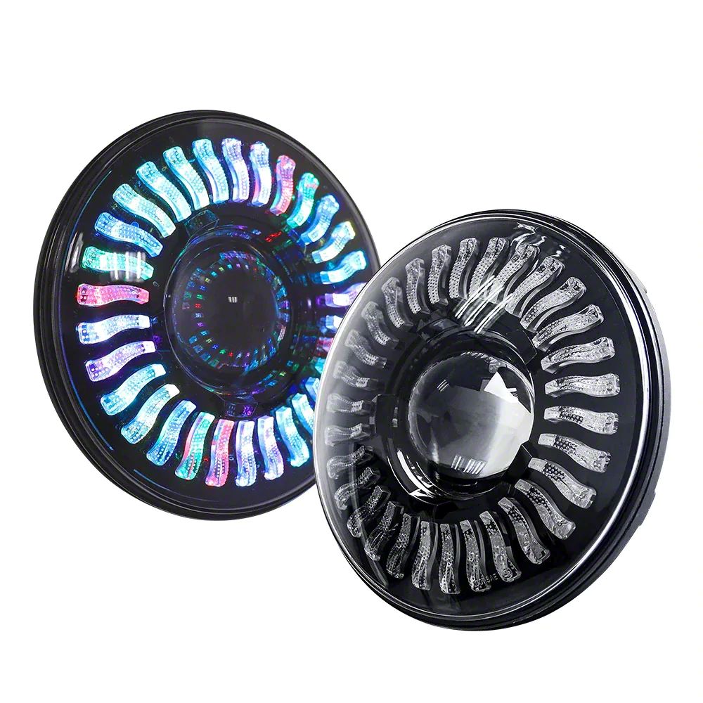 Empire Offroad LED Jeep Wrangler 7-Inch Metroid Series LED Headlights ...