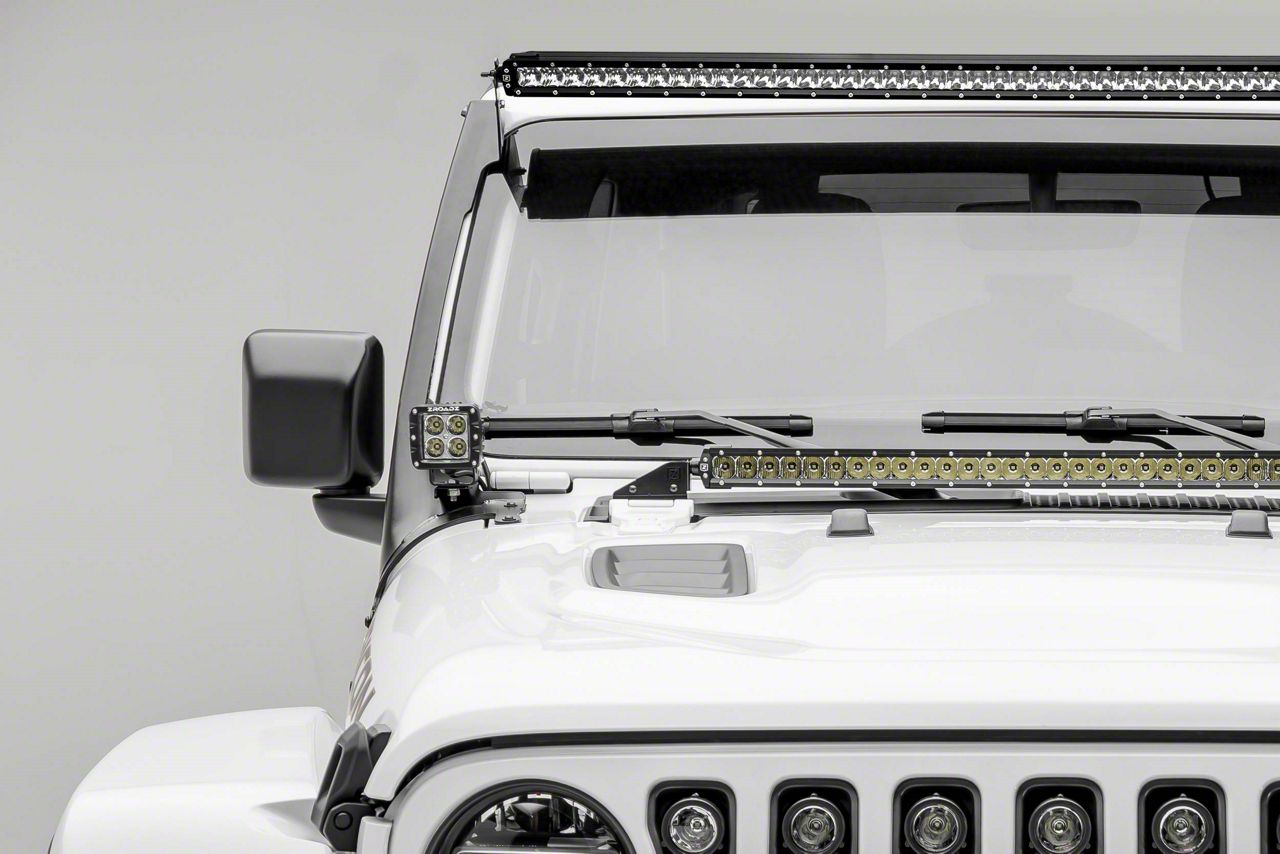 ZRoadz Jeep Gladiator 50-Inch Straight LED Light Bar and Two 3-Inch LED ...