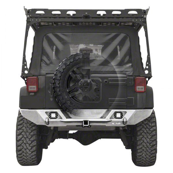 LoD Offroad Jeep Wrangler Destroyer Full-Width Rear Bumper; Black ...