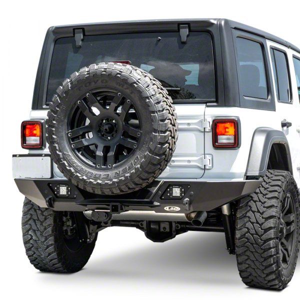 LoD Offroad Jeep Wrangler Destroyer Full-Width Rear Bumper; Black ...