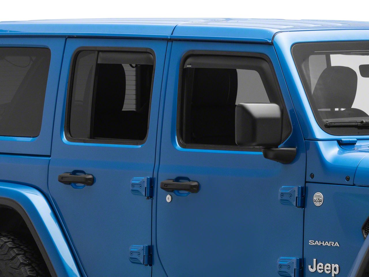 EGR Jeep Wrangler In-Channel Window Visors; Front and Rear; Matte Black ...