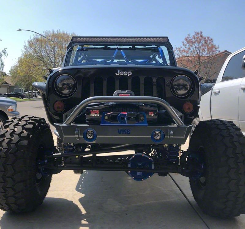 VKS Fabrication Jeep Wrangler Shorty V2.5 Front Bumper with Fog Light ...