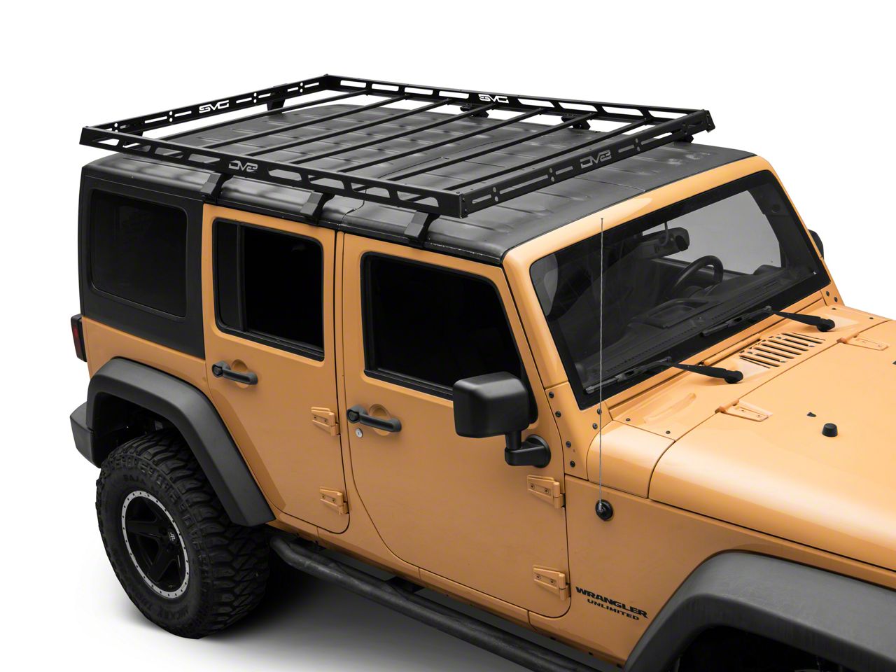 DV8 Offroad Jeep Wrangler Full-Length Roof Rack RRJK-03 (07-18 Jeep ...