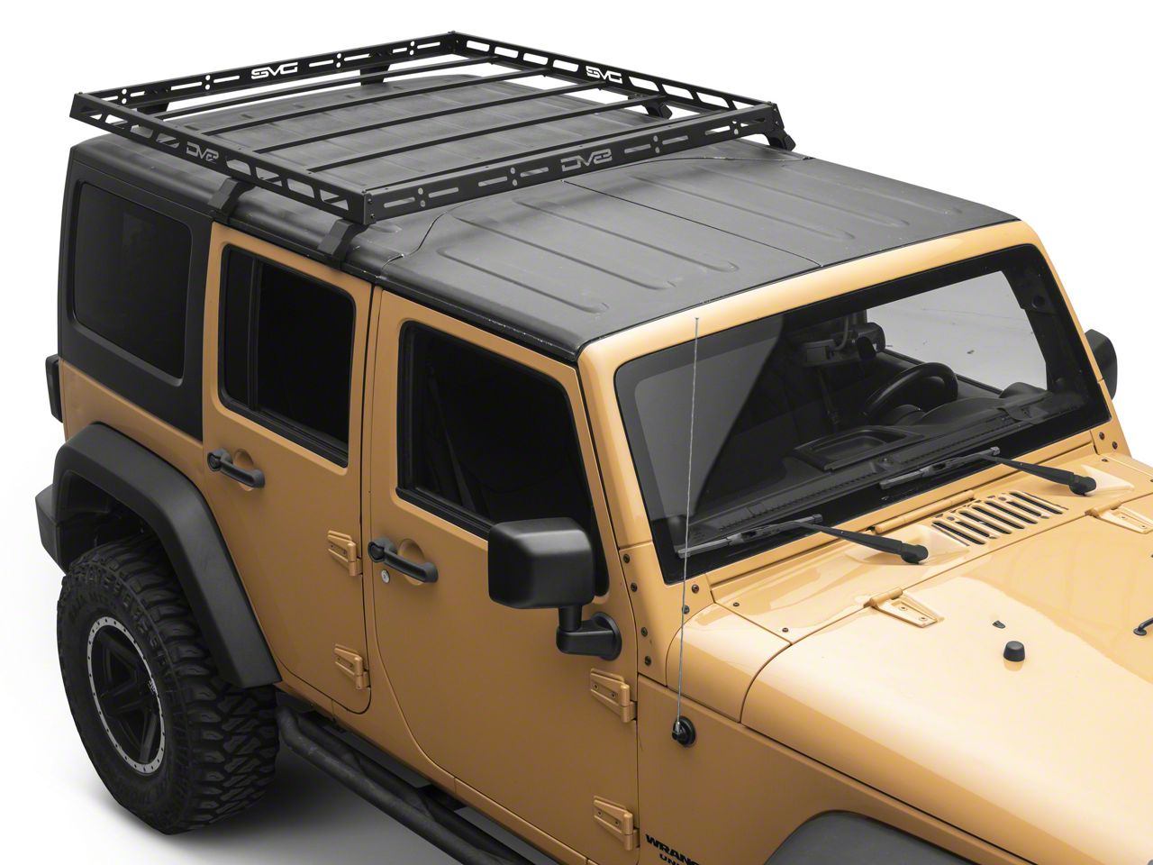 DV8 Offroad Jeep Wrangler Half-Length Roof Rack RRJK-04 (07-18 Jeep ...