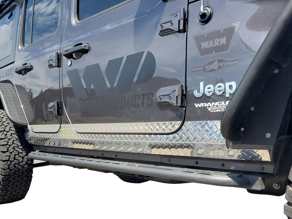 Jeep Wrangler Side Plates; Aluminum Diamond Plate (18-24 Jeep Wrangler ...