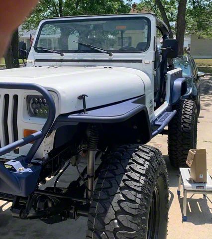 Wizard Works Offroad Jeep Wrangler Tube Fenders with Inners; Bare Steel ...