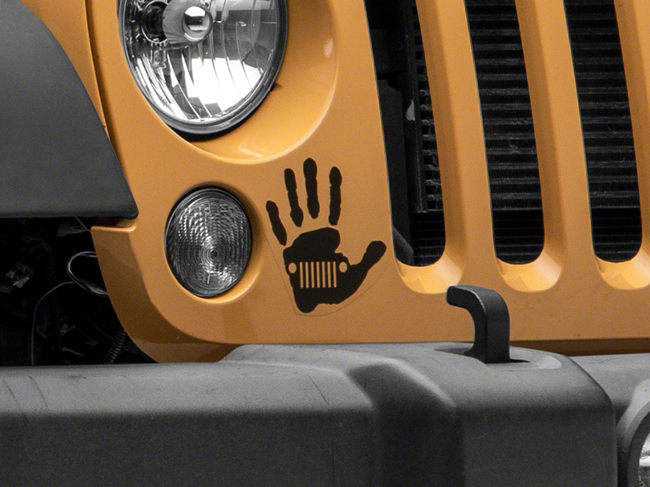 Jeep Licensed by RedRock Jeep Wrangler Jeep Wave Grille Decal; Gloss ...