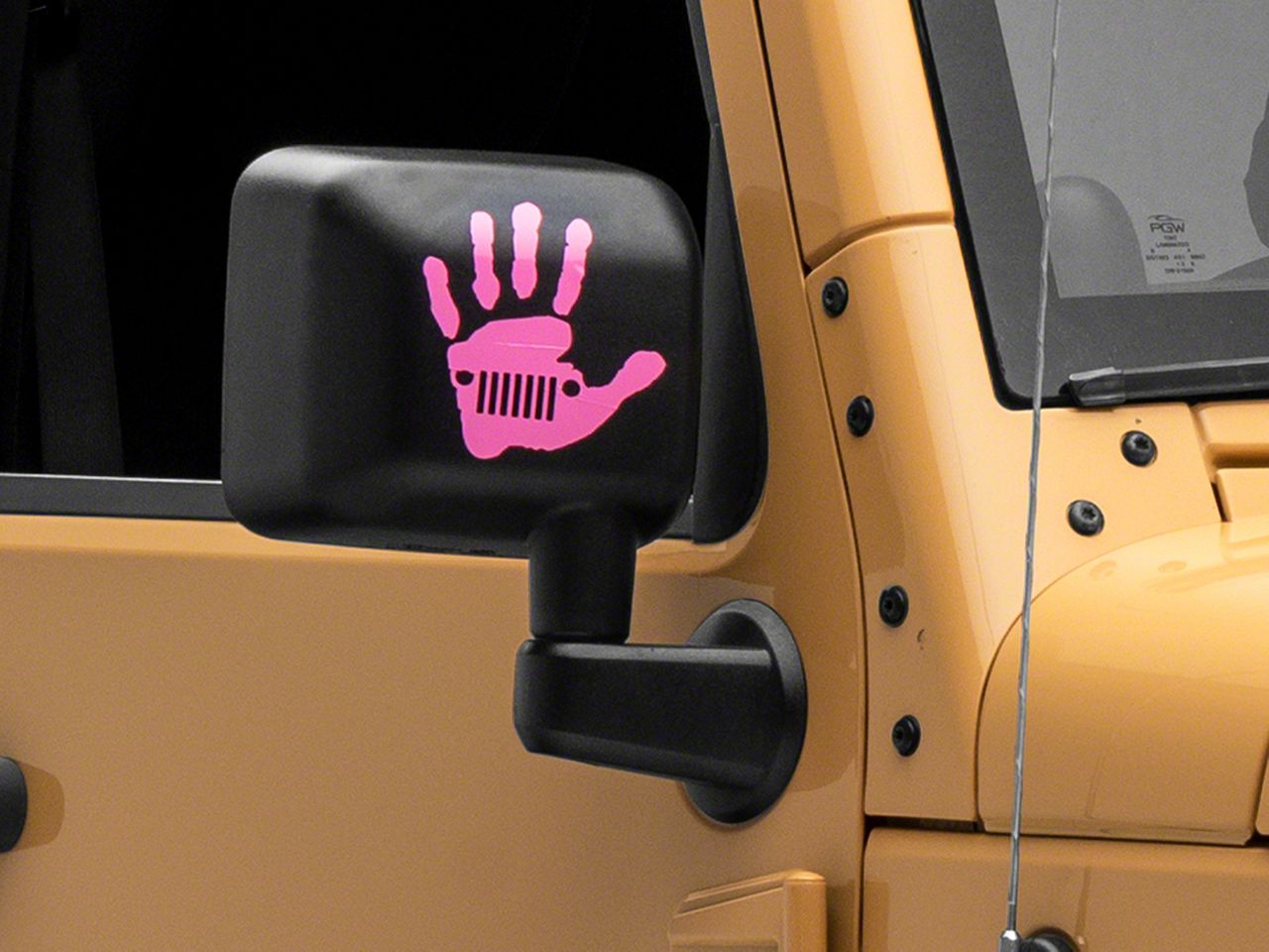 Jeep Licensed by RedRock Jeep Wrangler Jeep Wave Grille Decal; Pink ...