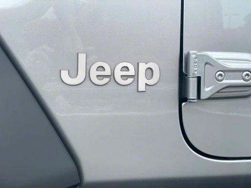 Jeep Wrangler Jeep Fender Emblem Letter Overlays; Gloss White (18-24 ...