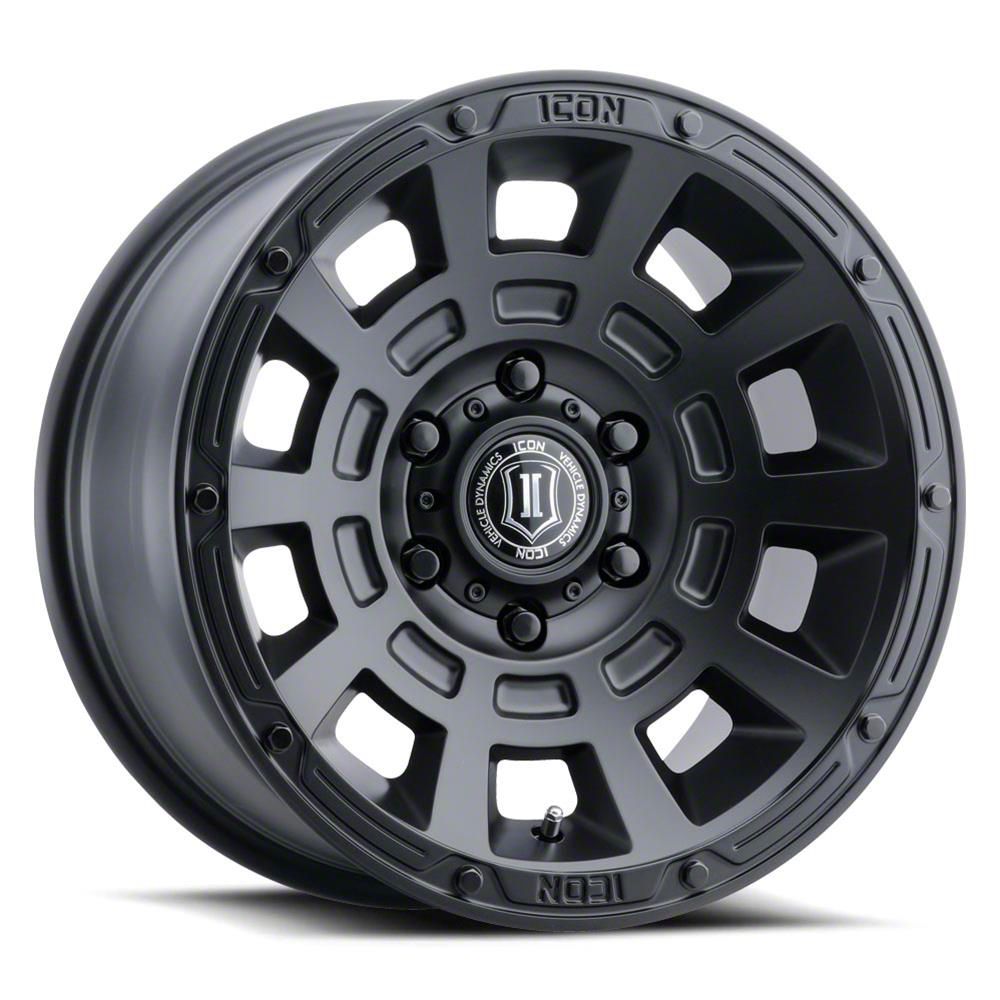 ICON Alloys Jeep Wrangler Thrust Satin Black Wheel; 17x8.5 2817856547SB ...