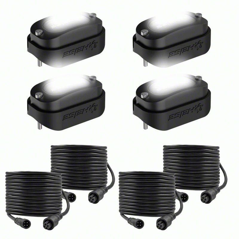 Jeep Wrangler 4-Piece Wide Angle RGBW Rock Lights (Universal; Some ...