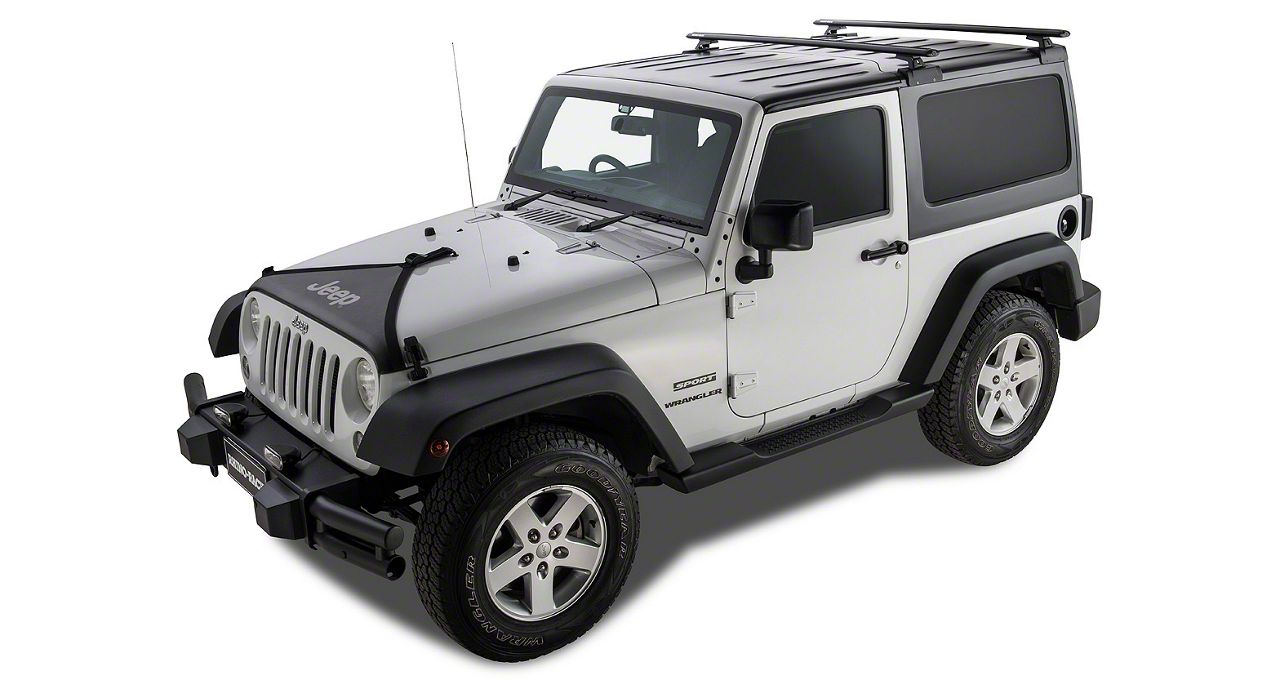 Rhino-Rack Jeep Wrangler Vortex RCL BackBone 2-Bar Roof Rack; Black JC ...