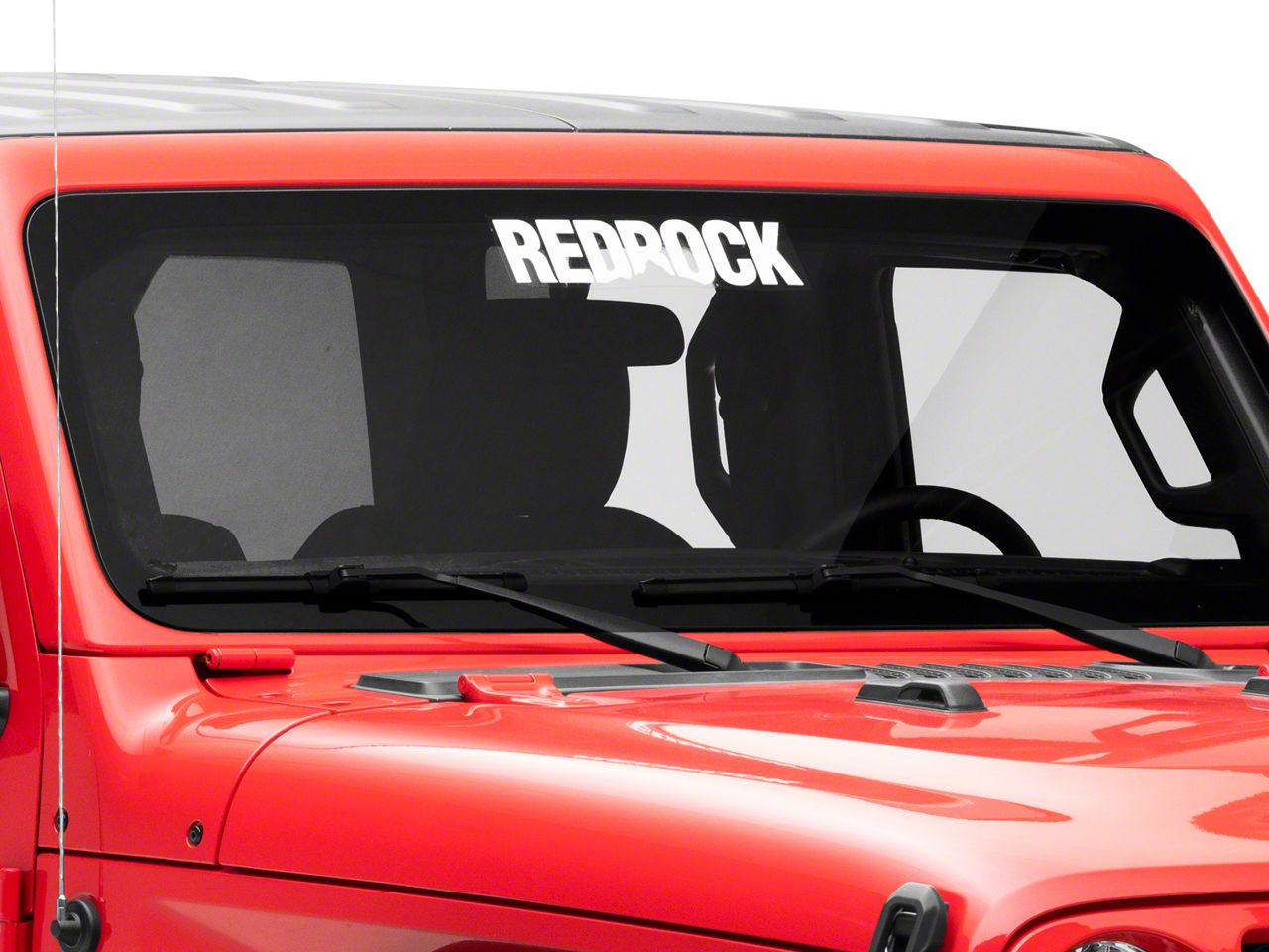 SEC10 Jeep Wrangler RedRock Windshield Decal; White J177402 (Universal ...