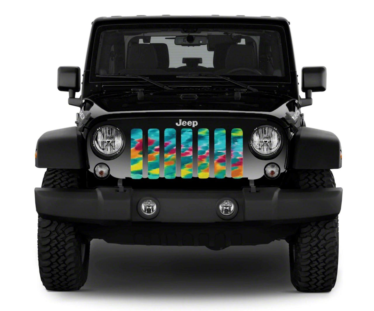 Jeep Wrangler Grille Insert; Tropical Colored Tie Dye (18-24 Jeep ...