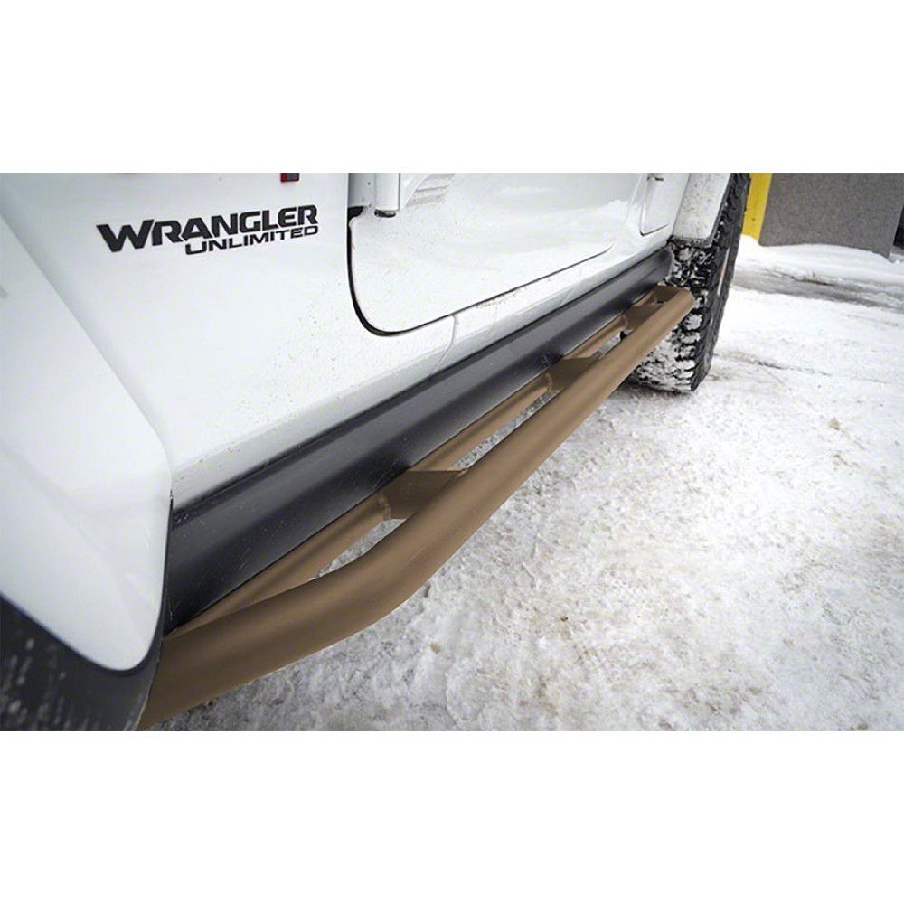 ACE Engineering Jeep Wrangler Rock Sliders; Military Beige J0054397 (18 ...