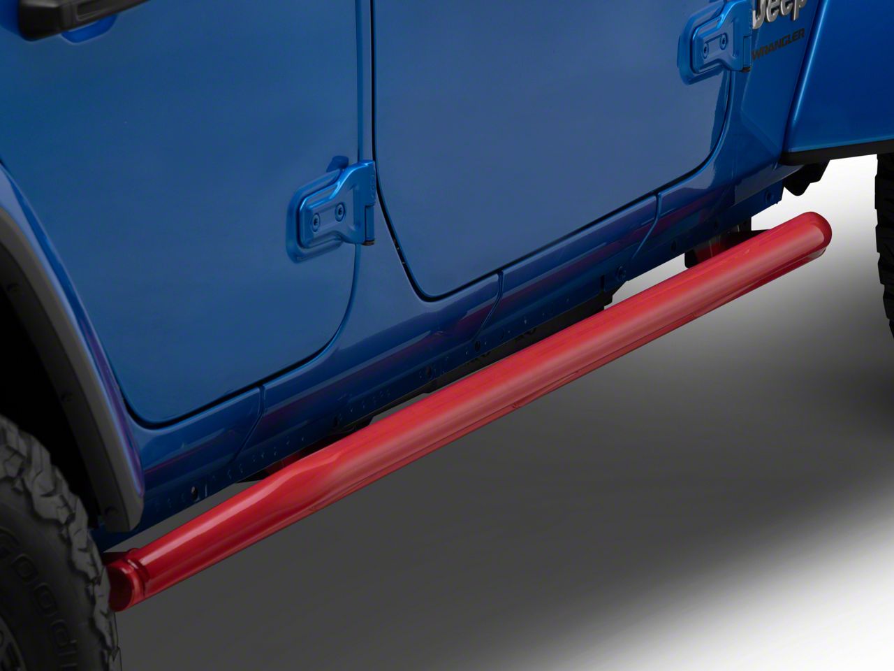 ACE Engineering Jeep Wrangler Rock Sliders; Red Baron J0054390 (18-23 ...