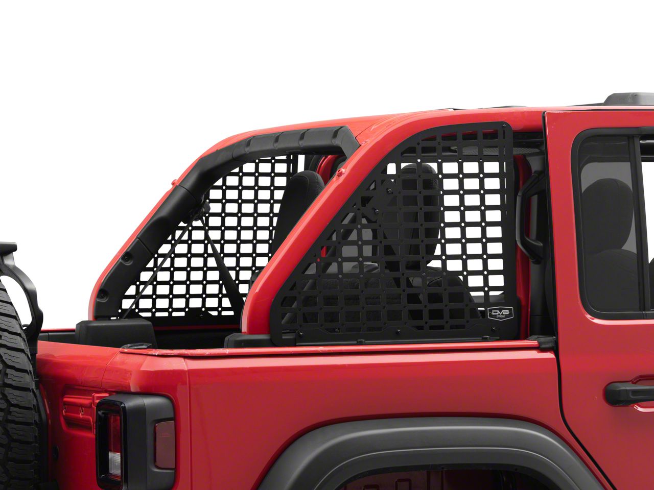 DV8 Offroad Jeep Wrangler Rear Window MOLLE Panels MPJL-01 (18-24 Jeep ...