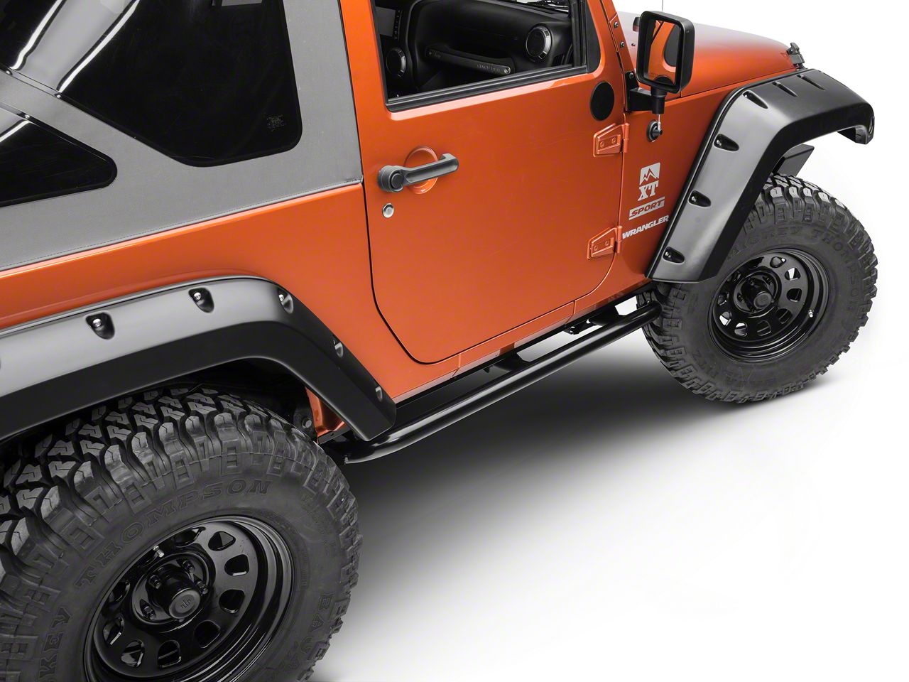 ARB Jeep Wrangler Rock Sliders; Satin Black 4450200 (07-18 Jeep ...