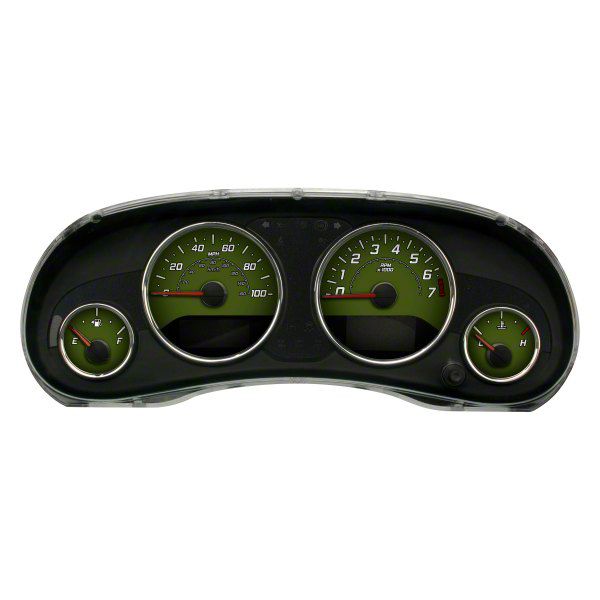 US Speedo Jeep Wrangler Daytona Edition Gauge Face; MPH; Military Green ...