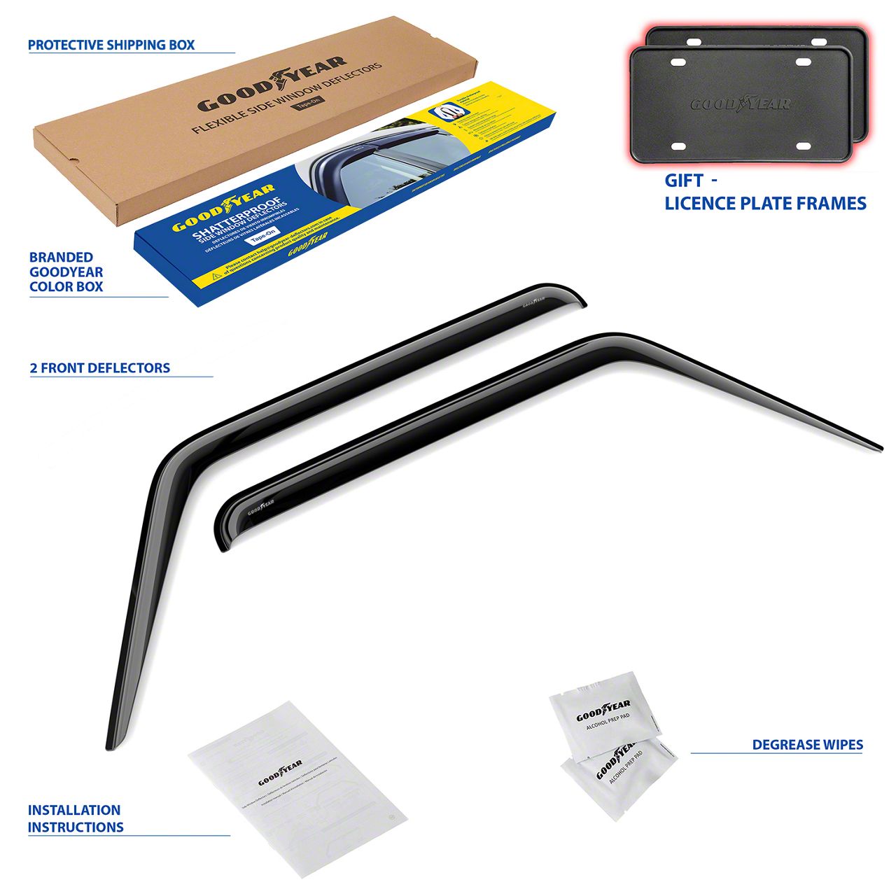 Goodyear Car Accessories Jeep Wrangler Shatterproof Tape-On Window ...