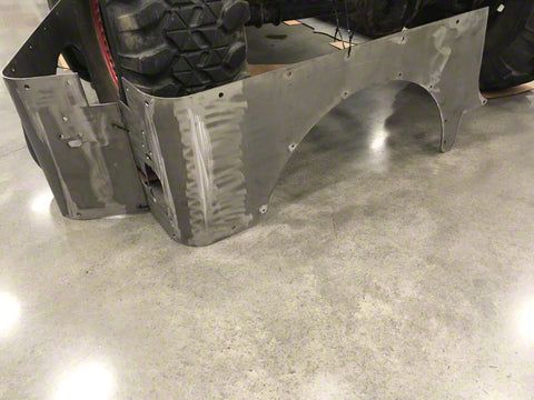 Wizard Works Offroad Jeep Wrangler Rear Armor; Bare Steel WW1044 (76-86 ...