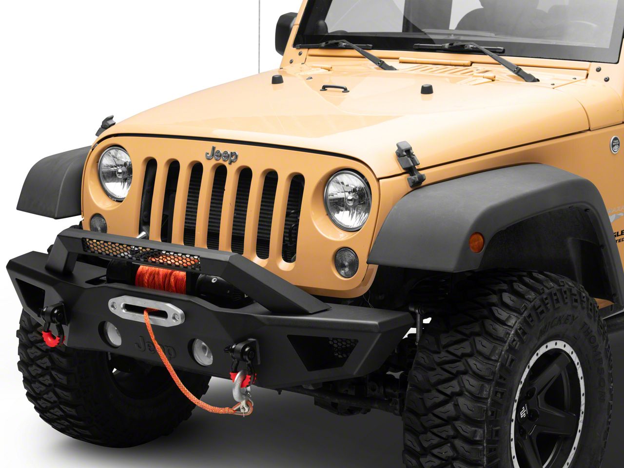 Jeep Licensed by RedRock Jeep Wrangler HD Slim Front Bumper with Jeep ...