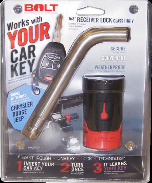 BOLT Lock Jeep Wrangler 5/8-Inch Class III, VI and V Trailer Hitch Lock ...