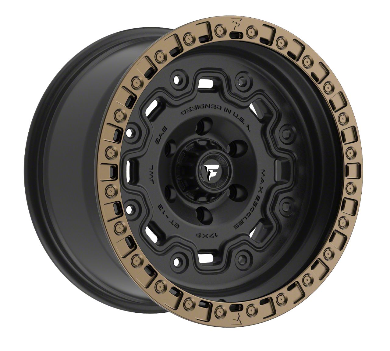 Fittipaldi Offroad Jeep Wrangler FT100 Satin Black Wheel; 17x9 FT100 ...
