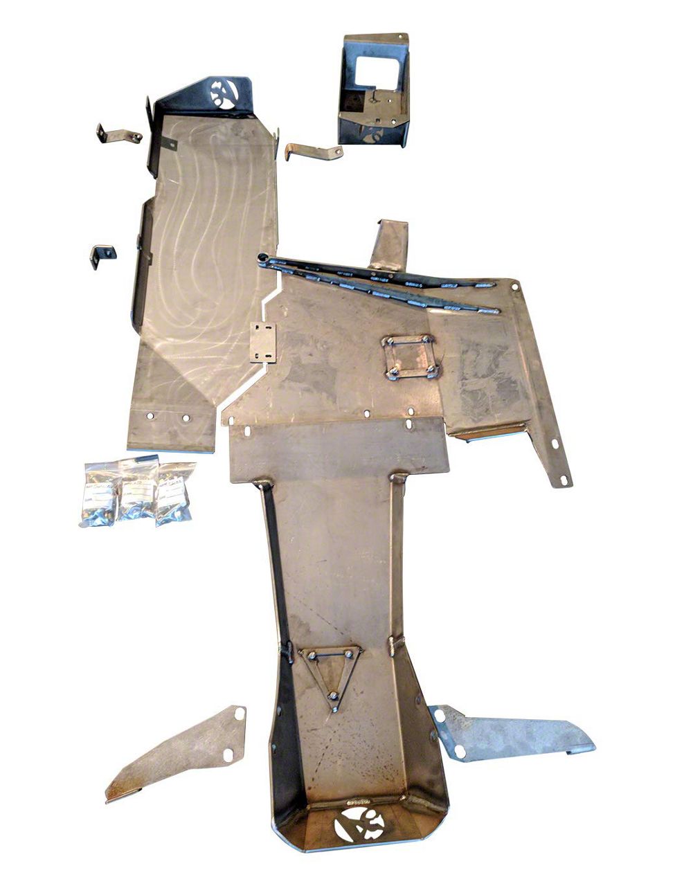 Affordable Offroad Jeep Wrangler Full Skid Plate System; Bare Metal 100 ...