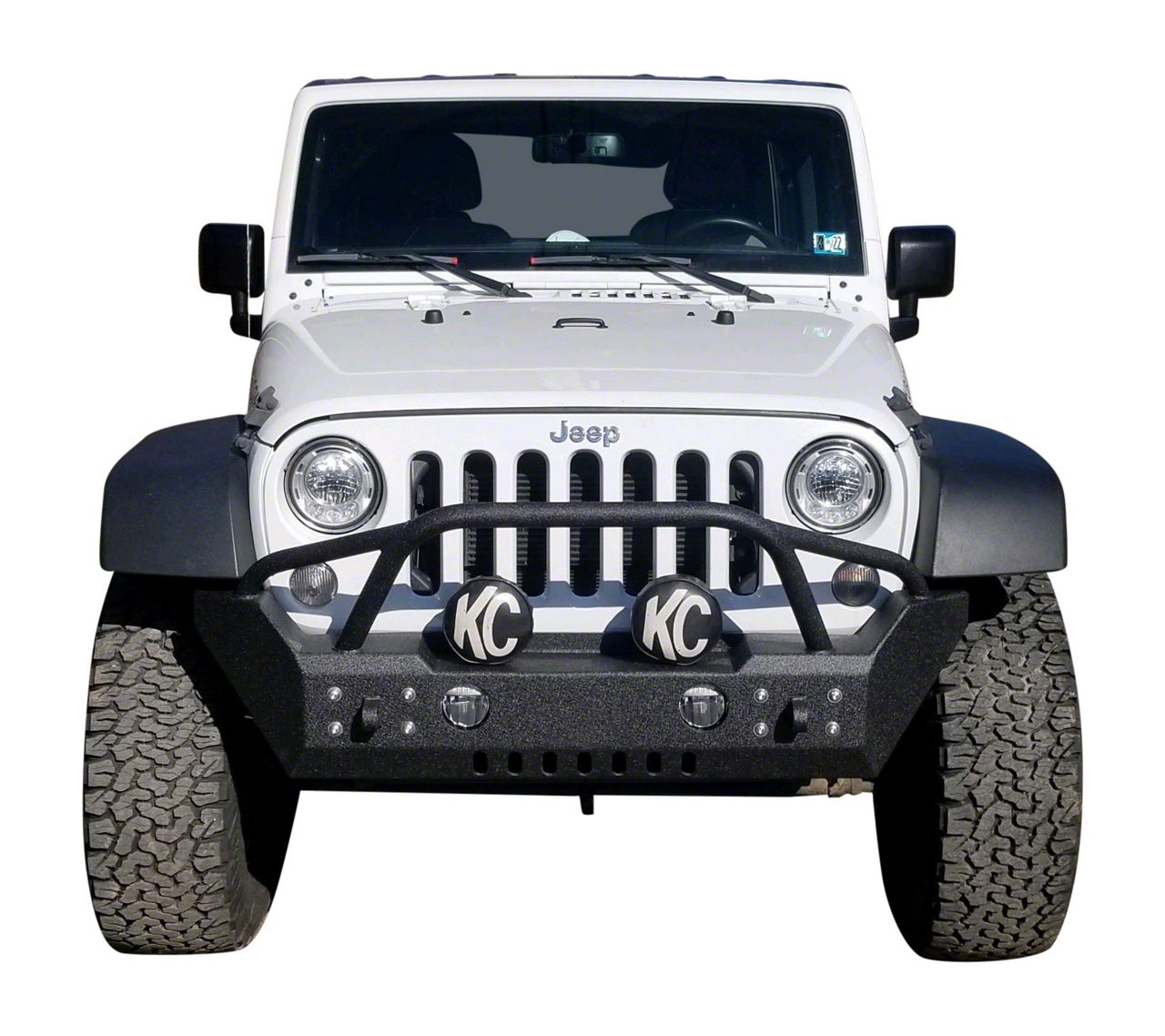 Affordable Offroad Jeep Wrangler PreRunner Front Bumper; Black 200-4019 ...