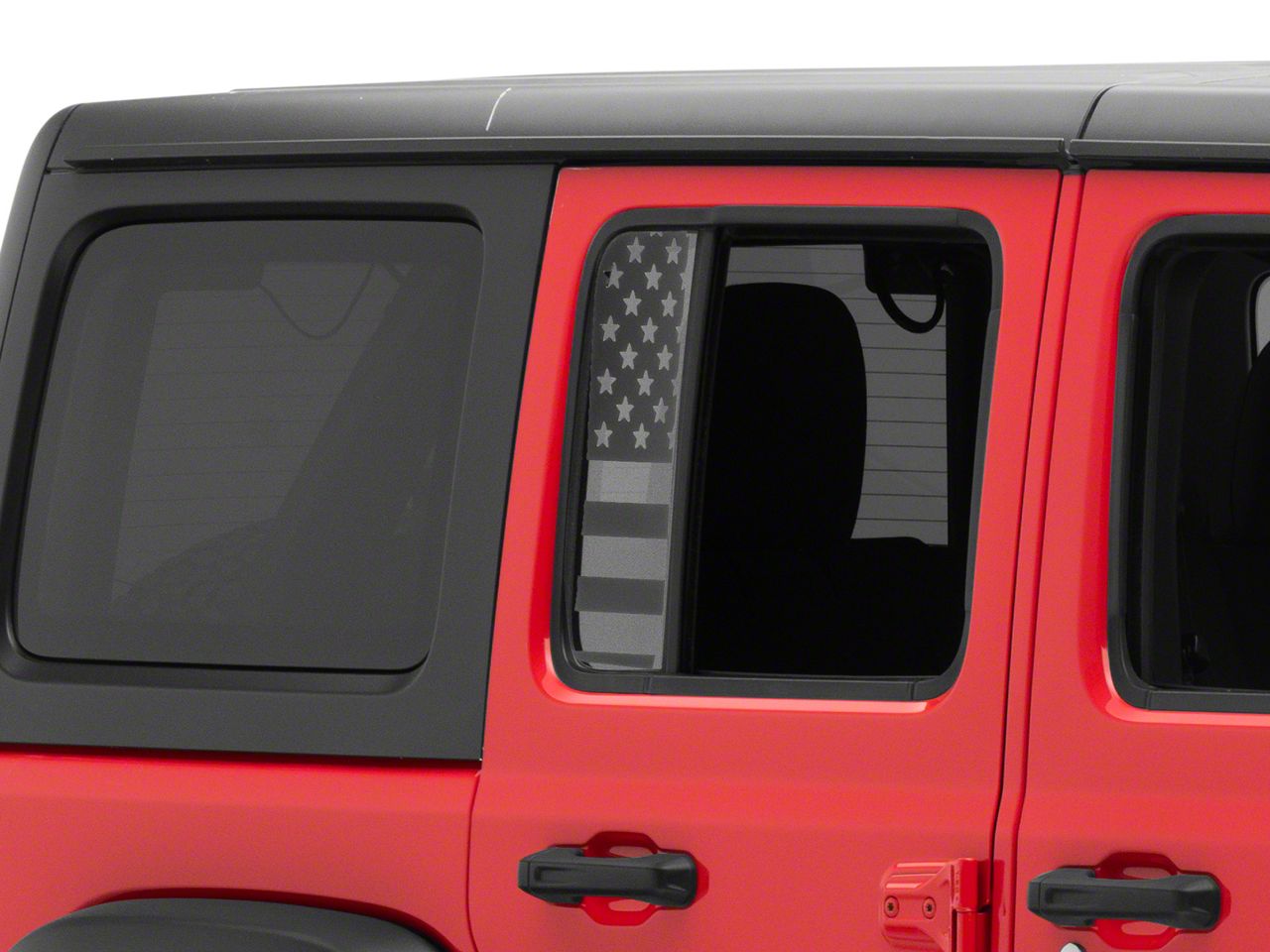 SEC10 Jeep Wrangler Small Rear Window Decal; Gloss Black J180945 (18-24 ...
