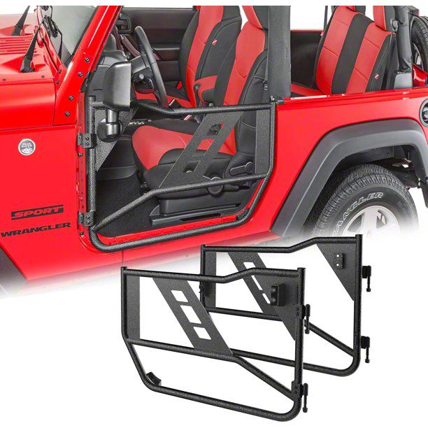 Jeep Wrangler Tube Doors; Front (07-18 Jeep Wrangler JK) - Free Shipping