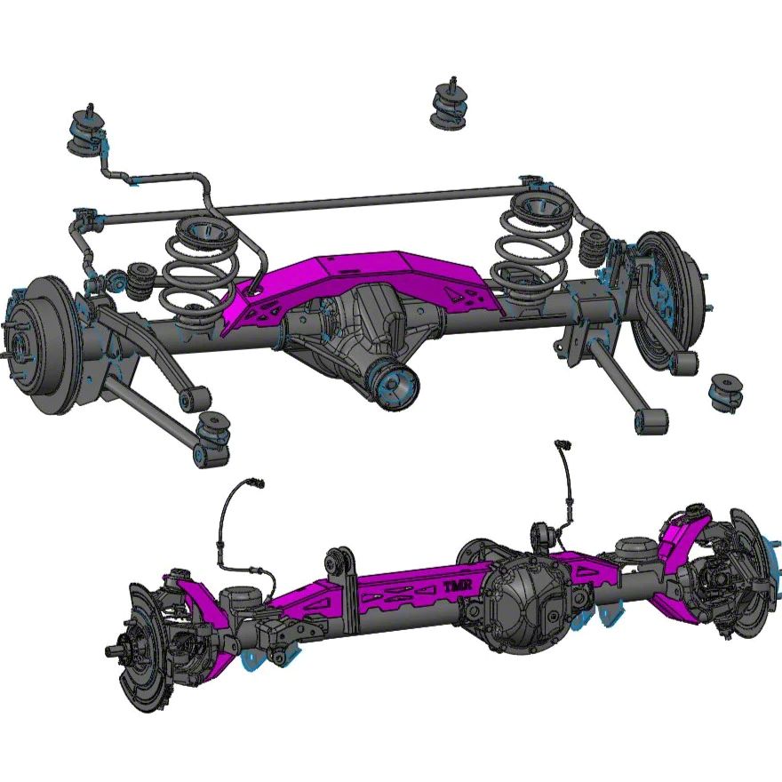 TMR Customs Jeep Wrangler Dana 30 Front/Dana 44 Rear Axle Armor Kit ...