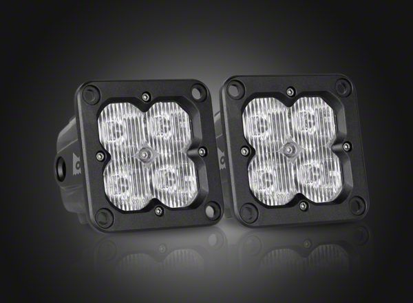 Titan XD Concept Series 3-Inch Flush Mount Cube LED Pod Lights; Driving ...
