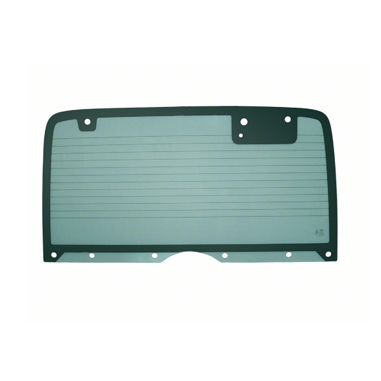 Jeep Wrangler Hard Top Back Glass with Defrost; Gray Tint (87-95 Jeep ...