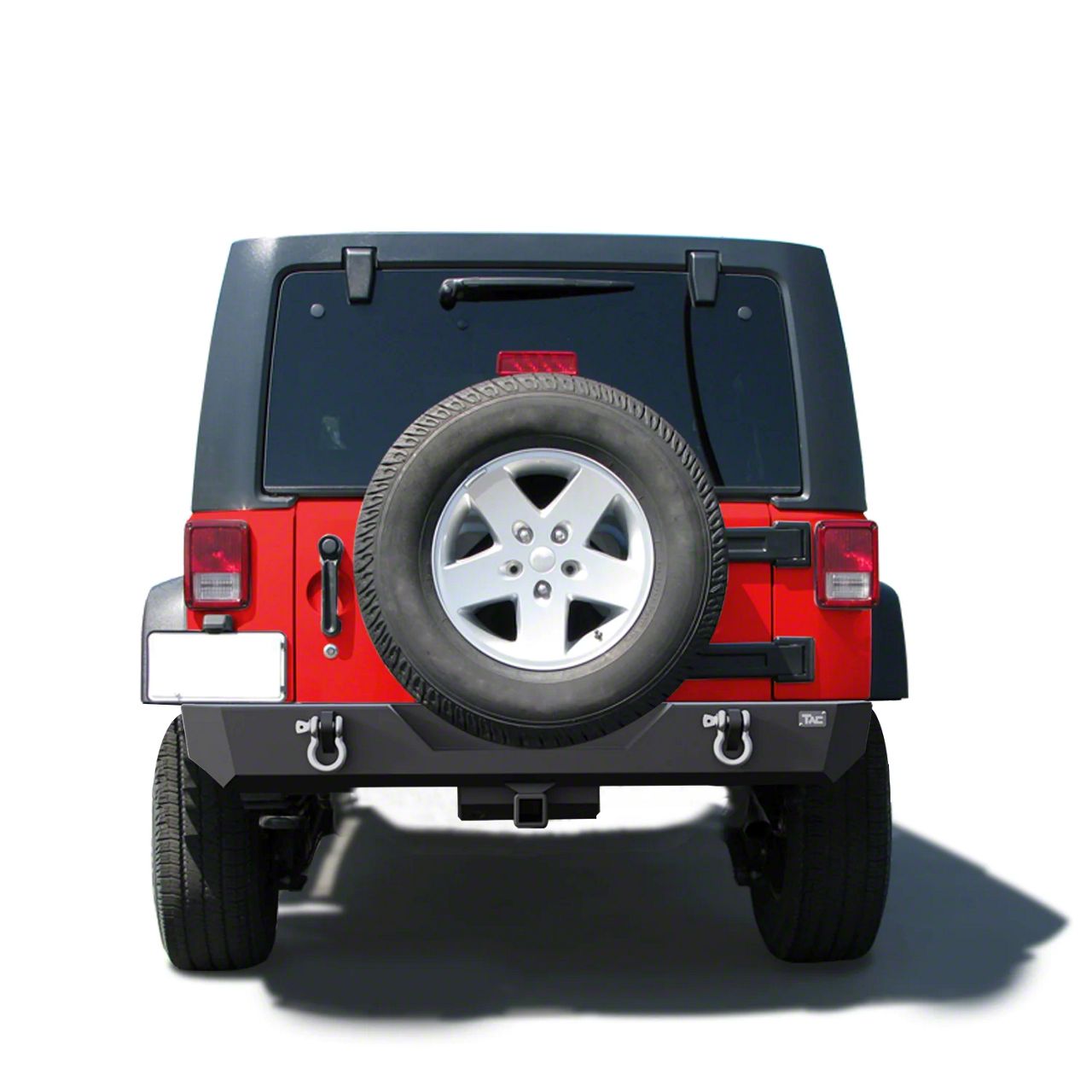 Jeep Wrangler Heavy Duty Rear Bumper; Textured Black (07-18 Jeep ...