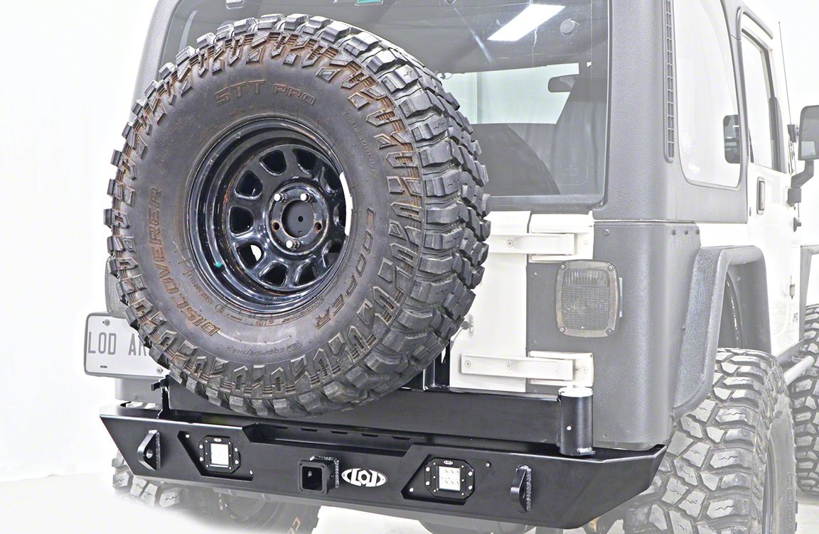 LoD Offroad Jeep Wrangler Destroyer Rear Bumper with Tire Carrier ...