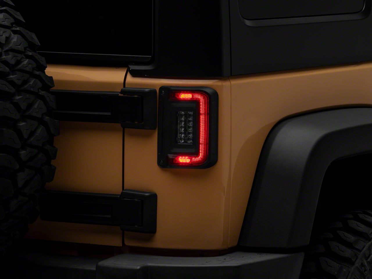 Oracle Jeep Wrangler Flush Mount LED Tail Lights; Black Housing; Tinted ...