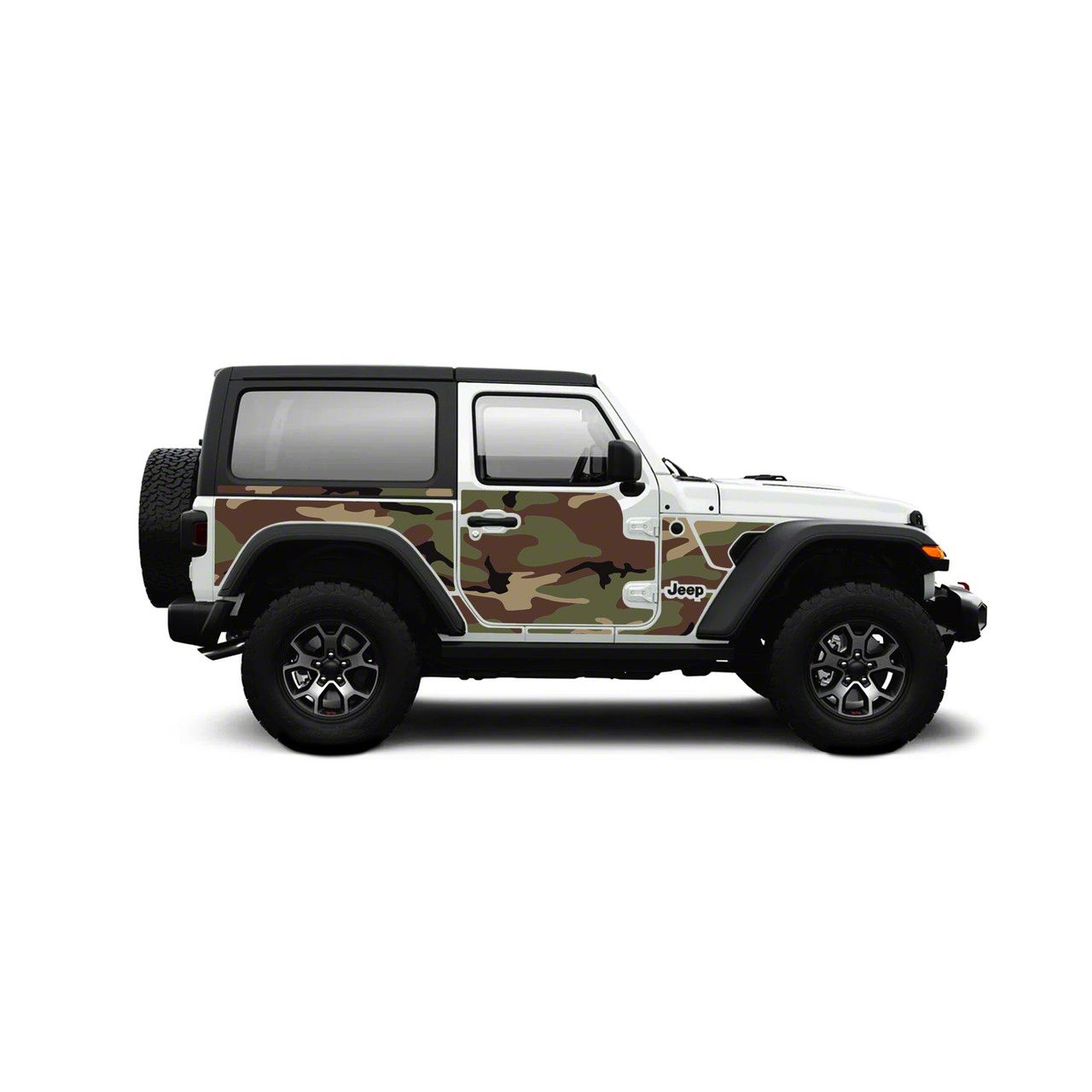 4x4 Attitude Jeep Wrangler Action Shield Body Armor; Army Camo ...