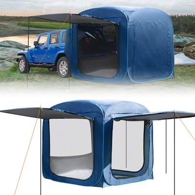 Jeep Wrangler Tailgate Tent with 3-Side Shade Awning (Universal; Some ...